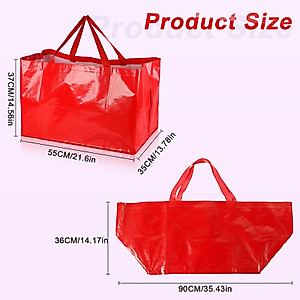 6 Pieces Extra Large Shopping Bags Reusable Grocery Bags Colorful Woven Grocery Totes with Handles Foldable Bags for Groceries Clothes Lightweight