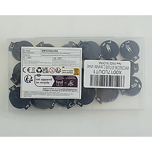 WMYCONGCONG 30 PCS CR2032 CR2025 Coin Button Cell Battery Holder Case, Black