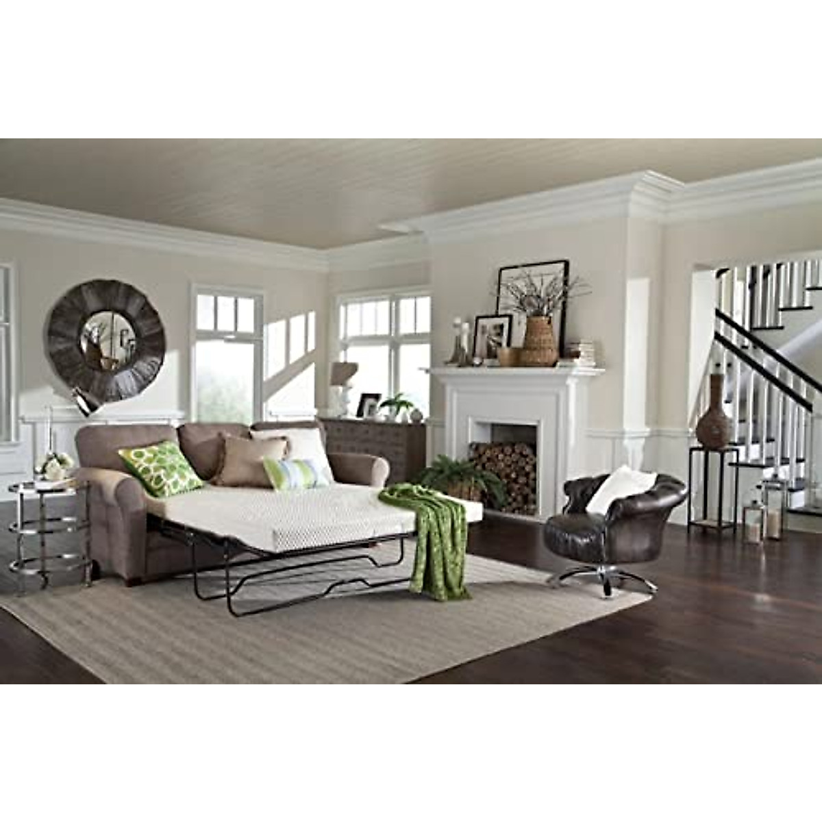 PlushBeds Sofa Mattress Organic Cotton| Handcrafted in The USA| Natural Latex| CertiPUR-US® Certified Plush Foam Layer| GOTS Organic Cotton Cover| Luxurious Comfort and Support| Queen Wide