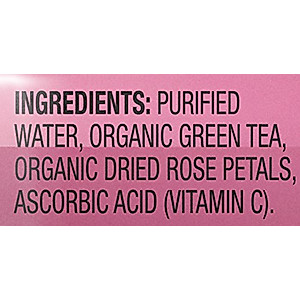 Teas' Tea Unsweetened Rose Green Tea 16.9 Ounce (Pack of 12) Organic, Sugar Free, 0 Calories