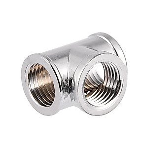PC Water Cooling T Type Fitting,Cooling Tube for Water Cooling Systems,17mm OD G1/4 Inner Thread 3 Way Water Cooling DIY Tube Connector