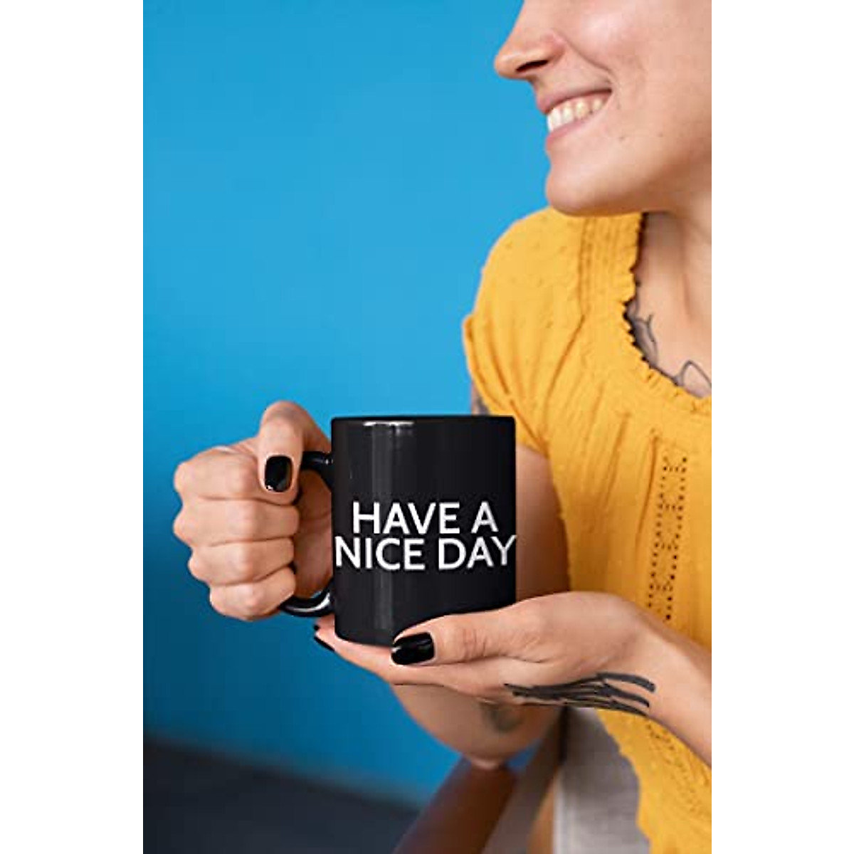 Funny Coffee Mug for Men and Women - Have A Nice Day Coffee Mug Middle Finger Bottom | Novelty Coffee Mugs - Flip Off Funny Mugs | Cool Mugs, Fun Mugs, Hilarious Coffee Mugs, Funny Coffee Cups