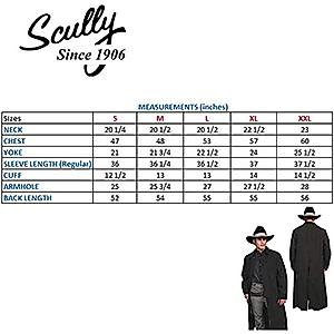 Scully Rangewear Men's Long Canvas Duster Brown X-Large RW107 BROWN