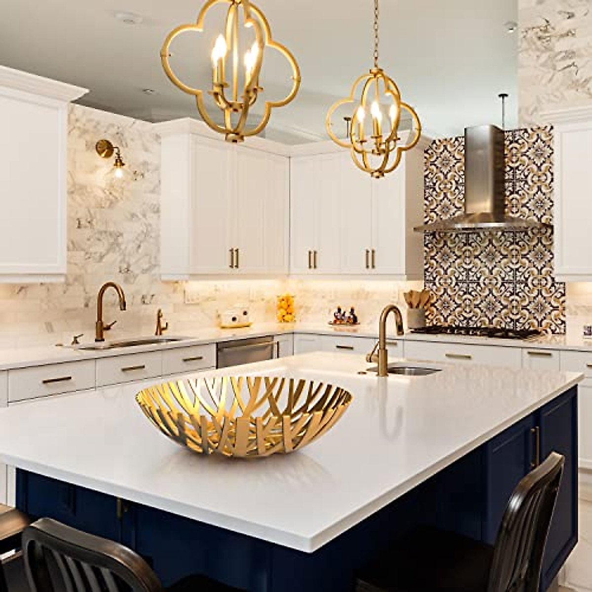 Mueller Fruit Basket, European Fruit Bowl, Fruit and Vegetables Holder for Counters, Kitchen, Countertop, Home Decor, High-end Look, Gold