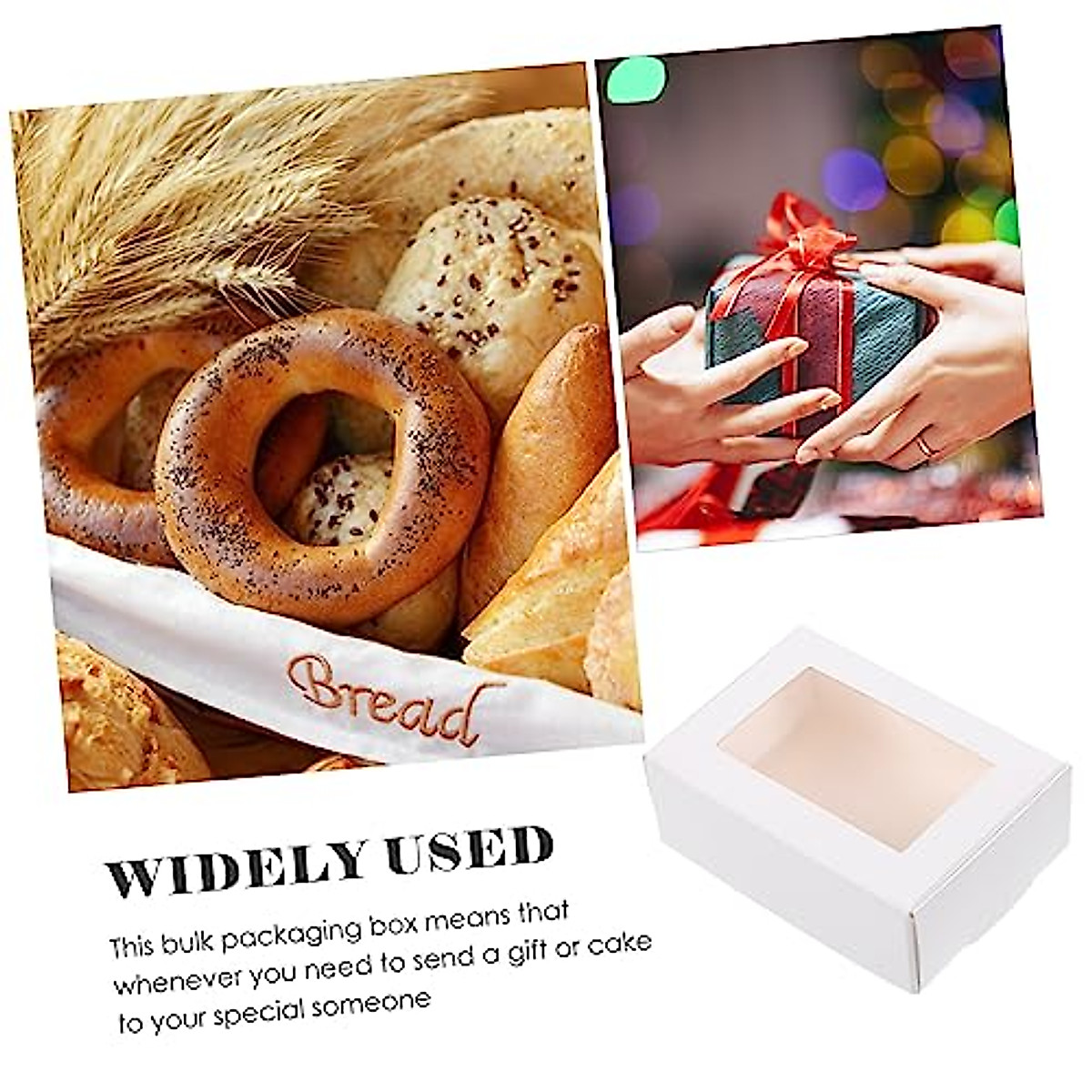 STOBOK 150 Pcs Packaging Boxes Mini Cake Box Candy Containers Mini Cake Containers Packing Containers DIY Cookie Box Bakery Box Packing Box Storage Box Carton White Travel Soap