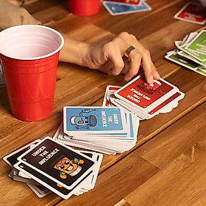 Shots No Chaser Under The Influence : The Fun Adult Drinking Game to Turn Up for Parties, Kickbacks, and Game Nights | 200 Cards for Getting Lit, Great Gift for Bachelorette Party or 21 Birthday