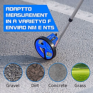 Zozen Measuring wheel, 6Inch Measure Wheel, Distance measuring wheel in feet, Rolling Measurement Wheel, Collapsible with Carrying Bag, [Up To 10,000Ft].