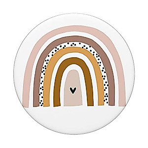 Rainbow Mama Teacher Gifts Good Vibes Pastel Boho Retro PopSockets PopGrip: Swappable Grip for Phones & Tablets