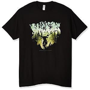 Harry Potter Men's Patronus Silhouette Short Sleeve Tee Shirt, Black, Large