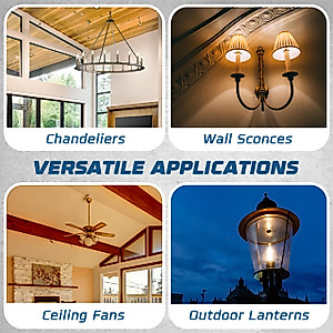 OHLECTRIC Clear T6 Tubular Incandescent Light Bulb | 15 Watt Dimmable Bulb with E12 Candelabra Base | Warm White Color (Pack of 10)