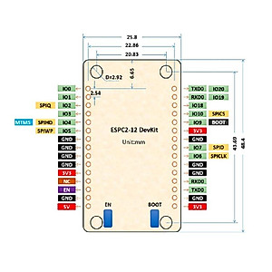 DoHome 2 Pack ESPC2-12 ESP8684 ESP32-C2 DEVKIT Development Board WiFi + Bluetooth