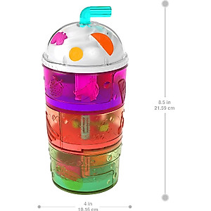 Polly Pocket 2-in-1 Travel Toy Playset, Spin 'N Surprise Smoothie with Micro Polly & Lila Dolls, Plus 25 Accessories