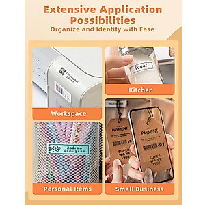 MakeID White Label Maker Tape Adapted Label Print Paper Refills Standard Laminated Office Labeling Tape Replacement 0.63'' x 13' (16mm x 4m) Work with Label Maker Model L1 Q1 E1