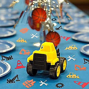 240 Pieces Construction Confetti Construction Party Supplies Construction Table Confetti Boy Birthday Party Favor Forklift Crane Excavator Gear Vest Roadblock Wrench Party Decorations for Baby Shower