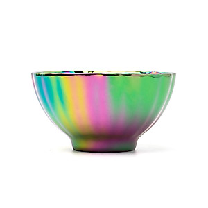 Golden Tenmoku Lotus Tea Cup, Colorful Chinese Jianzhan Kungfu Tea Cup Glittering Personal Master Tea Cup, 5 oz