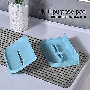 BIENKA GIZTAT，Under Sink mat Silicone Drying Mat for Kitchen Counter Silicone Sink Mats Silicon Dish Dry Mat Heat Resistant Kitchen Mat Drainage (Color : Black)