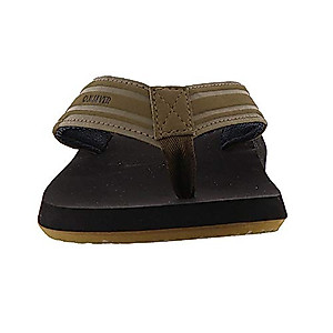 Quiksilver Unisex-Child Youth Monkey Wrench Flip Flop Sandal Big, TAN-Solid, 1(32) M US Little Kid