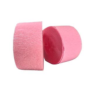 K-Kraft USA-Made Hanging Decorative Crepe Paper Streamers for Birthday, Party, Holiday, School, Wedding, Shower, or Graduation (Pink and Green)