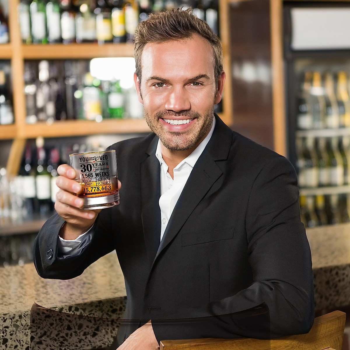 Kies®Gift- 1993 30th Birthday Gifts for Men and Women Personalised Whiskey Glass 30th Birthday Decorations 30th Gifts for Couple 30th Gifts for Brother Gift for Husband 30th Birthday Gifts for Him