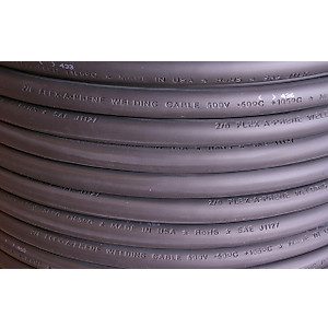 #1 Gauge AWG - Flex-A-Prene® - Welding/Battery Cable - Black - 600 V - Made in USA (100 FEET)