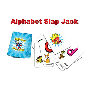 Alphabet Slap Jack® | Play 4 Alphabet Games Including Alphabet Go Fish, Slapjack, ABC Letter Matching or Flash Cards | Learn Upper & Lowercase Letters and Sounds | Build CVC Words | PreK to 1st Grade
