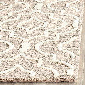 SAFAVIEH Cambridge Collection 2' x 3' Beige/Ivory CAM141J Handmade Moroccan Premium Wool Accent Rug