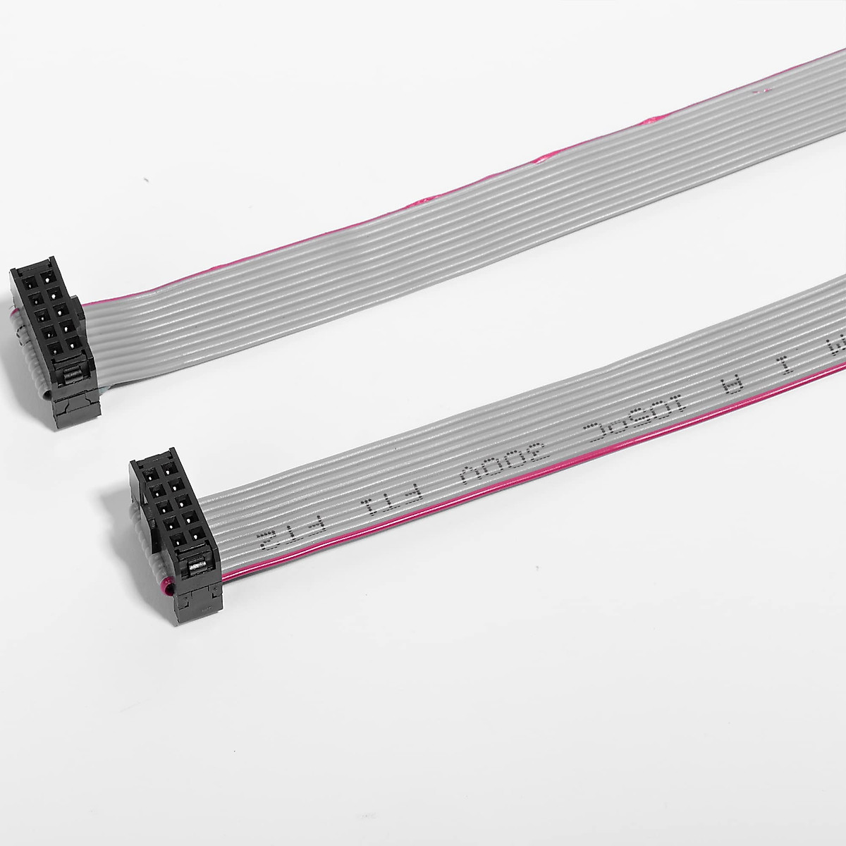 LIANSHU 2Pack Flat Ribbon Cable 2.54mm Pitch 2 Row 10 Pin Female to Female Wires IDC Ribbon Connector L=1M/ 3.3FT