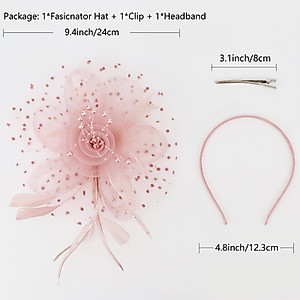 Fascinators Hats for Women Flower Tea Party Hats for Women Fascinator Headband and Clip Kentucky Derby Hats for Women