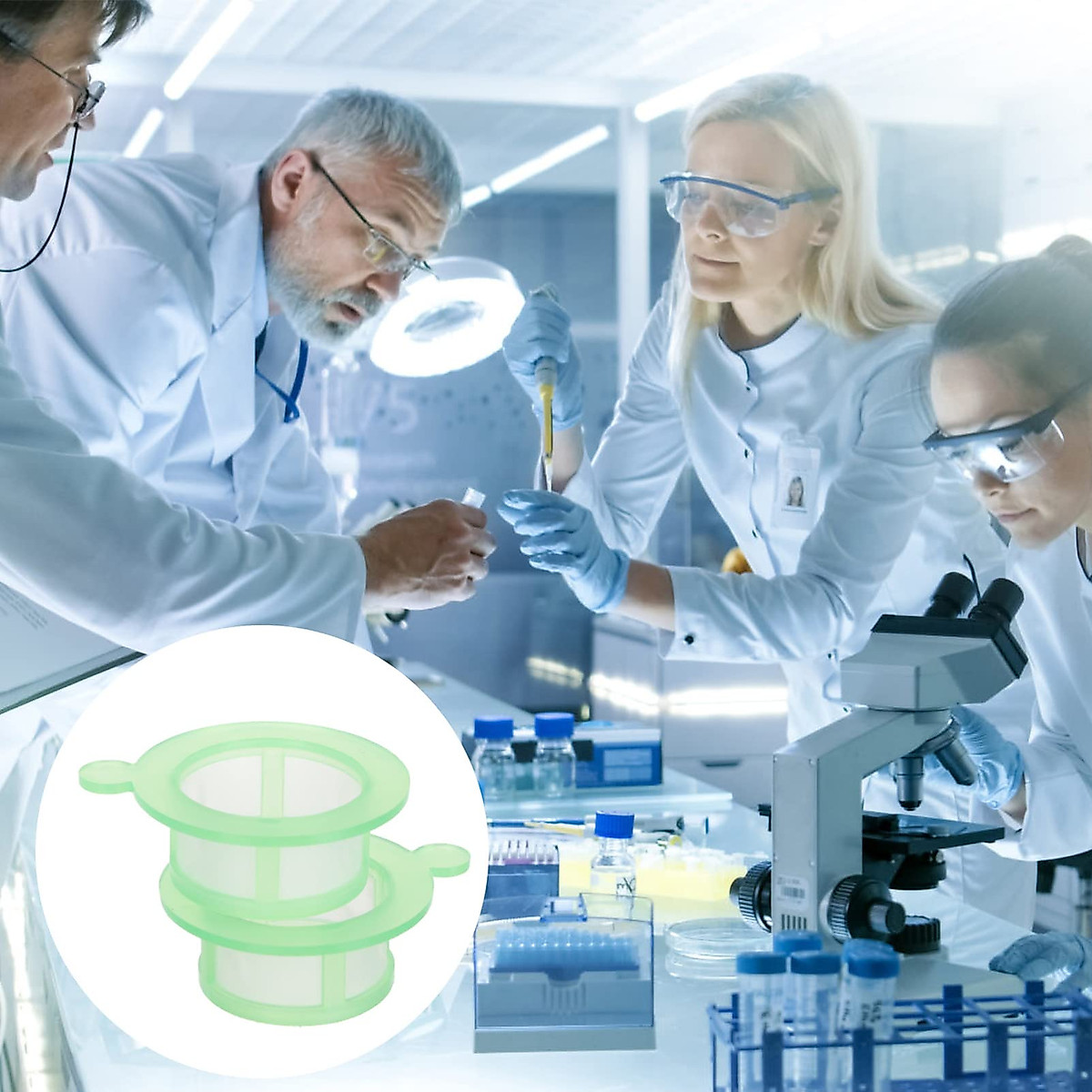 ULTECHNOVO 2pcs Cell Strainer 100μm Disposable Cell Filters Laboratory Experiment Test Cell Sieve