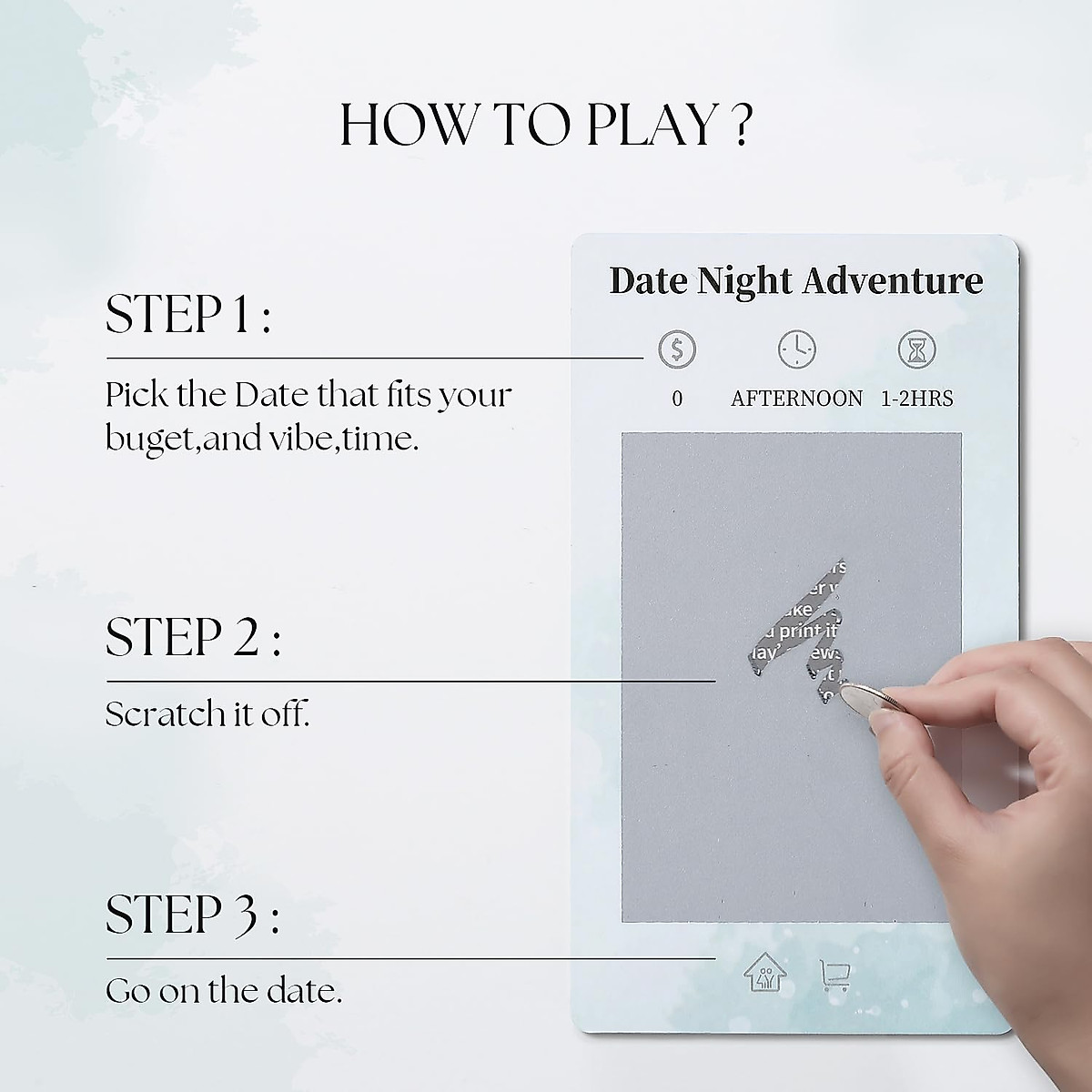 Tryuunion 40 Date Ideas for Couples Date Night - Unique Scratch Off Date Night Card Games, Great Couple Gifts for Boyfriend, Girlfriend - Romantic Engagement Newlywed Wedding for Husband Wife