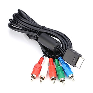 Diydeg Audio Cables, AV Multi Out Video Cable, Audio Cable for PS2 Connect to HDTV or EDTV for PS2 PS3