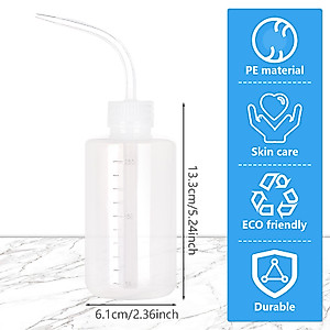 CertBuy 10 Pcs Tattoo Bottle Squeeze 8oz Plastic Squeeze Bottle with Narrow Mouth for Medical Chemistry Industry Lab & Gardening Tattoo Wash Bottle