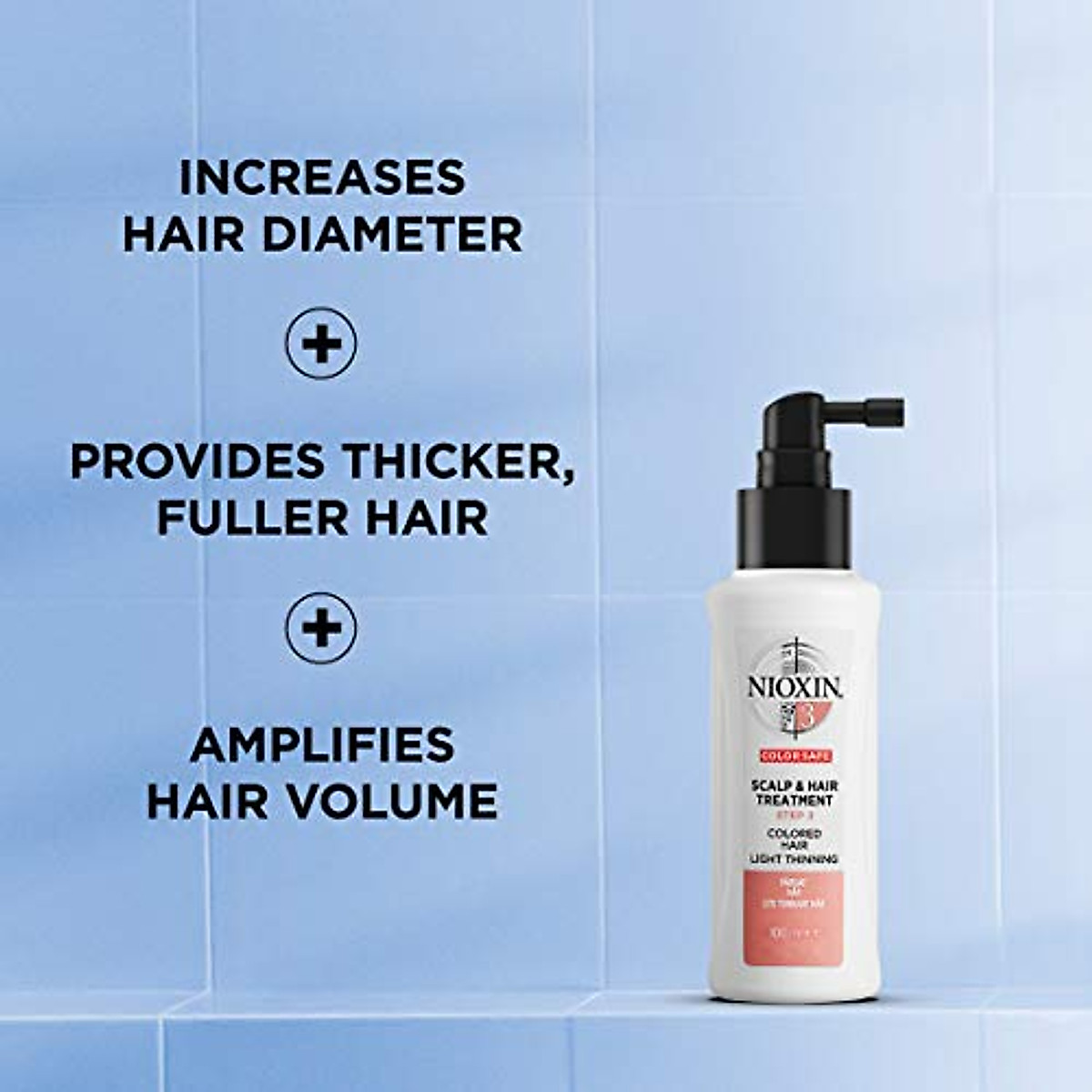 Nioxin System 3 Scalp & Hair Treatment, Color Treated Hair with Light Thinning, 6.8 Fl Oz