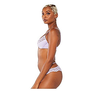 Savage X Fenty, Women's, Missy Savage Not Sorry Half Cup Bra with Lace, Lavender, 32DDD
