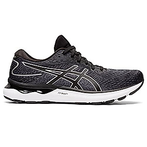 ASICS Men's Gel-Nimbus 24 Running Shoes, 13, Black/White