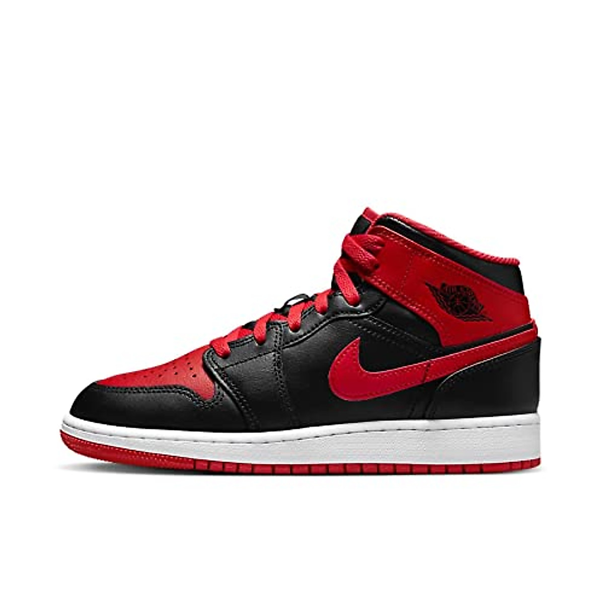 Nike Jordan Nike Air 1 Mid Men's Shoes Black/Fire Red-White DQ8426-060 9.5