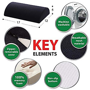 Foot Rest Under Desk, Ergonomic Memory Foam Foot Cushion, Office Foot Rest Pillow, Foot Pillow Office Home Accessories, Desk Foot Stool Rocker, Non-Slip Bottom