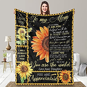 UFOORO Mothers Day Birthday Gifts for Mom Gifts from Daughter - Mom Birthday Gifts Blanket Bed Throw to mom from Daughter Blanket…
