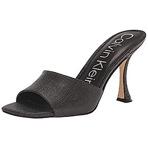 Calvin Klein Women's Bradon Heeled Sandal, Black 001, 9