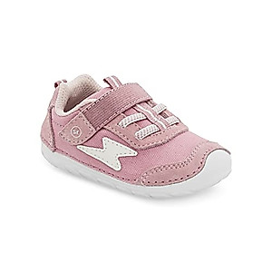 Stride Rite Baby Girls SM Zips Runner Sneaker, Pink, 3 Infant