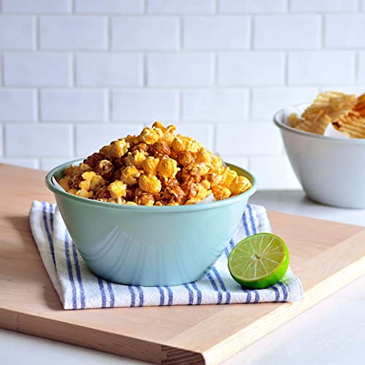 Youngever 50 Ounce Plastic Bowls, Large Cereal Bowls, Large Soup Bowls, Set of 9 (9 Urban Colors)