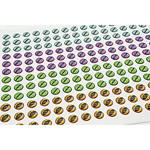 FINE FISHING 6mm 216pcs 3D Lure Eye Self Stick Lizard Reptile Eye Fly Tying Variety 3mm4mm5mm6mm7mm8mm Holographic Lure Eye Fly Tying, Jigs, Crafts