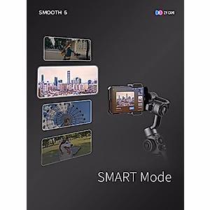 Zhiyun Smooth 5 Combo Phone Gimbal, 3-Axis Handheld Smartphone Stabilizer with Grip Tripod, Magnetic Fill Light, AI Face Tracking for iPhone Android FiLMiC Pro