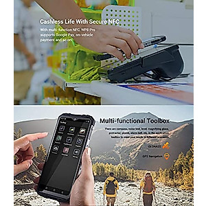 OUKITEL Unlocked Rugged Smartphone WP8 Pro, 6.49 inch Display Android 10 Rugged Cell Phones 4GB RAM+64GB ROM 5000mAh IP68 Waterproof Unlocked Phone Dual SIM 16MP Rear Triple Camera NFC Black