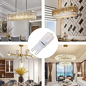 JUNSHI G9 LED Bulb 2.5W(20W 25W Halogen Equivalent) 3000K Warm White 210 Lumens Non-Dimmable AC110-130V LED Light Bulb for Ceiling Light,Pack of 10