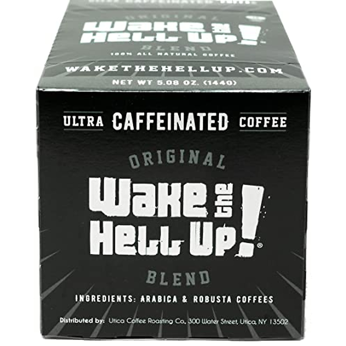 Wake The Hell Up! Dark Roast Single Serve Coffee Pods | Ultra-Caffeinated Coffee For K-Cup Compatible Brewers | 12 Count, 2.0 Compatible
