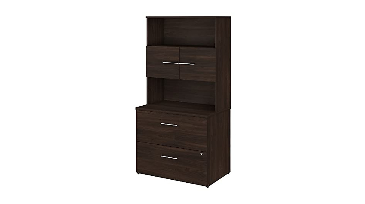 Bush Office 500 2 Drawer File Cabinet with Hutch