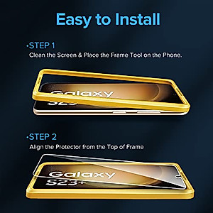 ivoler [3+1 Pack Screen Protector [3 Pack] for Samsung Galaxy S23 Plus/ S23+ 5G 6.6" 2023, with [1 Pack] Camera Lens Protector Tempered Glass with [Alignment Frame] Ultra HD Clear Anti-Scratch