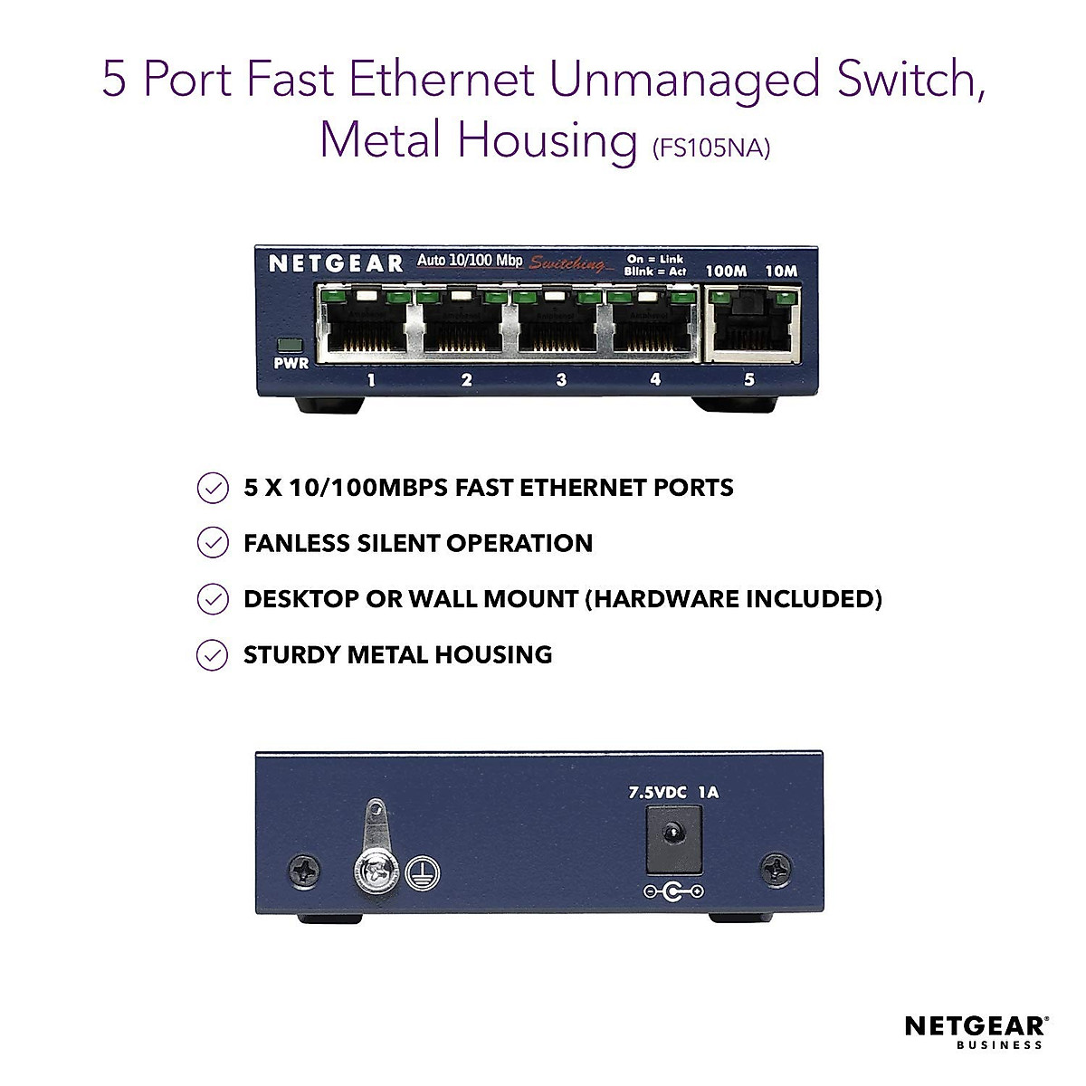NETGEAR JFS524-200EUS ProSAFE 24 Port 10/100 Fast Ethernet Switch