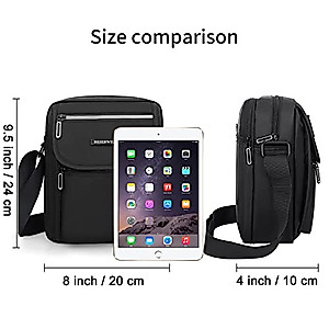 BIMMI Messenger Bag, Crossbody Shoulder Bag (2-black)